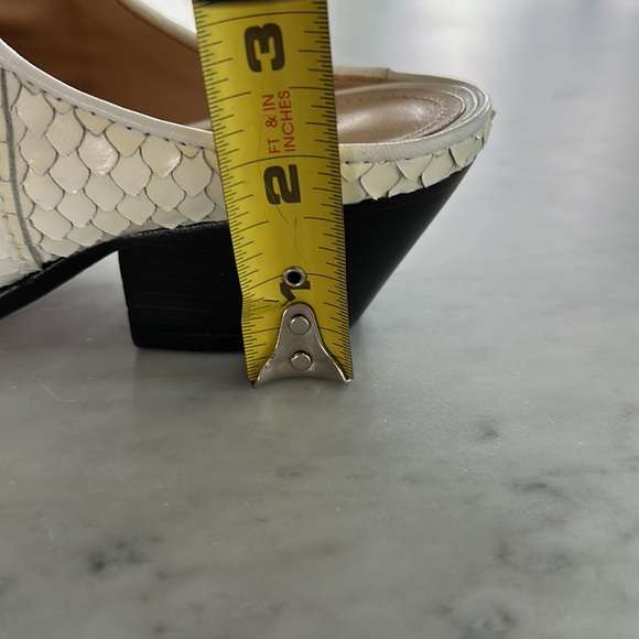 SCHUTZ | Shoes | Schutz Leanny Bright White Leather Snake Mules Never ...